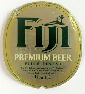 Drink Label: Fiji Premium Beer (Foster's Group Pacific Limited, FijiCol ...