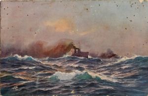 Postcard: WW1 Propaganda - Turkish Gunships (Ottoman Empire(- WW1 ...