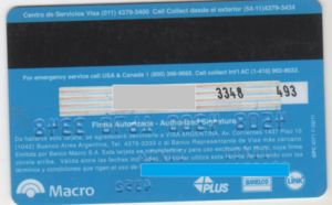 Tarjeta de Banco: Visa del Macro (Banco Bansud/Banco Macro ...