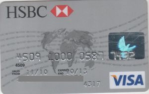 Bank Card: Visa del HSBC. Map (HSBC, ArgentinaCol:AR-VI-0006.07