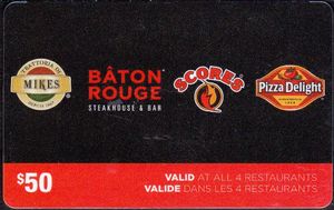 Gift Card: 4 Logos (Restaurants (Various), Canada(Mikes - Baton Rouge ...