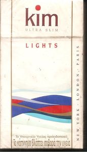 Paquete de Cigarrillos: Kim Ultra Slim Lights (GreciaCol:GR-CT-1096
