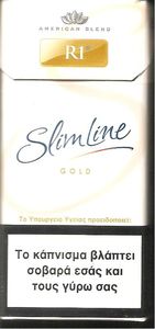 Cigarette Pack: R1 Slim Line Golg (Greece(R1 Slim Line Gold) Col:GR-CT-0089