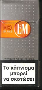 Cigarette Pack: L&M Mixx Slims (GreeceCol:GR-CT-0123