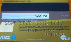 Bank Card: Gold Visa (PT ANZ Panin Bank, IndonesiaCol:ID-VI-0030
