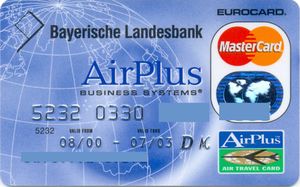Bank Card: AirPlus MC 00 (Bayerische Landesbank, Germany, Federal ...