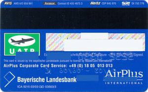 Bank Card: AirPlus MC 03 (Bayerische Landesbank, Germany, Federal ...
