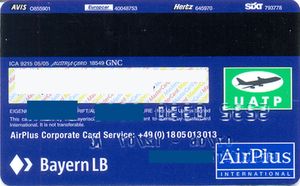 Bank Card: AirPlus MC 05 (Bayerische Landesbank, Germany, Federal ...