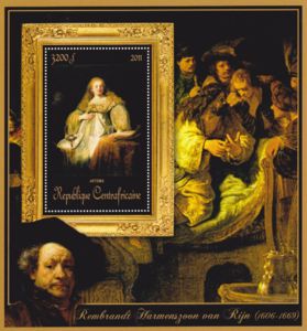 Stamp: Judith at the Banquet of Holofernes (Central African Republic ...