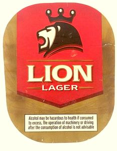 Drink Label: Lion Lager (Delta Beverages, ZimbabweCol:ZW-BEER-000006