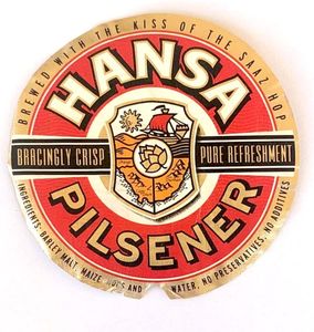 Drink Label: Hansa Pilsener (Kgalagadi Breweries Ltd., BotswanaCol:BW ...