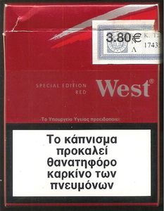 Cigarette Pack: West Red Special Edition (GreeceCol:GR-CT-0240