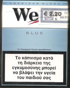 Cigarette Pack: West Blue (Greece) Col:GR-CT-0239