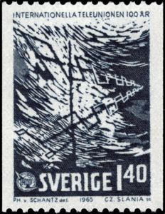 Timbre: International Telecommunications Union (Suède(Centenary of ...
