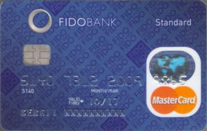 Bank Card: MasterCard Standard (Fidobank, UkraineCol:UA-MC-0362.04