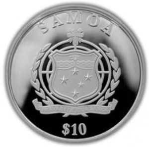 Coin: 10 Dollars (3D Chestnut) (Samoa(Gold Leaf Collection)