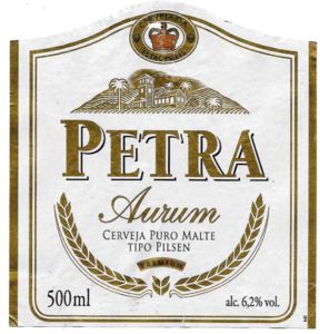 Etiqueta de bebida: Petra Aurum (Cervejaria Petropolis, BrasilCol:BR ...