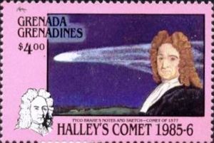 Stamp: Edmond Halley, comet of 1682 (Grenada Grenadines(Halley's Comet ...