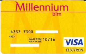 Cartões de bancos: Millennium Yellow (Millennium bim, MoçambiqueCol:MZ ...
