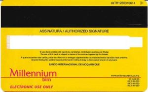 Cartões de bancos: Millennium Yellow (Millennium bim, MoçambiqueCol:MZ ...