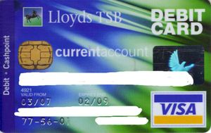 Bank Card: Lloyds TSB - Debit Card (1) (Lloyds TSB, United Kingdom of ...
