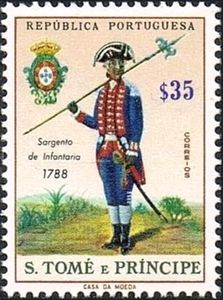 Francobolli: Infantry Sergeant, 1788 (São Tomé e Príncipe(Uniformi ...