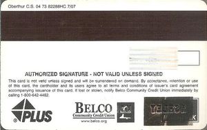 Bank Card: Belco Community Credit Unión (Credit Unión, United States of ...