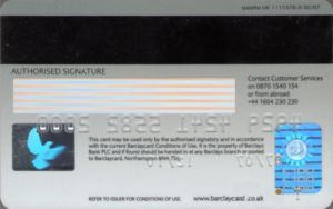 Bank Card: Barclaycard - Platinum (Barclays Bank, United Kingdom of ...