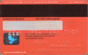 Bank Card: Santander (Santander, United Kingdom of Great Britain ...