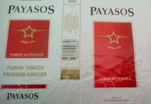 Paquete de Cigarrillos: Payasos (GuatemalaCol:GT-CT-0002