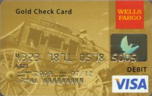 Bank Card: Gold Check Card (Wells Fargo, United States of AmericaCol:US ...