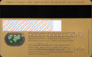 Bank Card: Gold-2 (Swedbank, EstoniaCol:EE-MC-0038