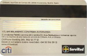 Bank Card: Citi (Citibank, SpainCol:ES-VI-0060.01