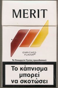 Cigarette Pack: Merit Enriched Flavor (GreeceCol:GR-CT-0403