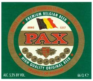 Drink Label: Pax Premium (Brouwerij Sint Jozef, BelgiumCol:BE-BEER-015679