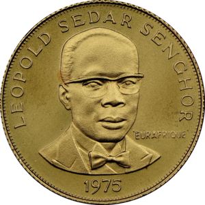 Moneda: 500 CFA Francs (Senegal(1968~1975 - Numismatic Products) WCC:km8