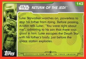 Tarjeta de juego: Luke helps his father (Star Wars(Journey to Star Wars ...