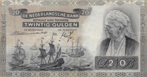 Banknote: 20 Gulden (Netherlands(1939-1943 Issue) Wor:P-54r