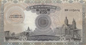 Banknote: 20 Gulden (Netherlands(1939-1943 Issue) Wor:P-54r