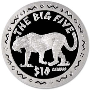 Coin: 10 Dollars (Leopard) (Sierra Leone(2001 - The Big Five) WCC:km229