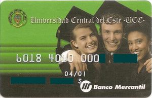 Cartões de bancos: Universidad Central del Este UCE (Banco Mercantil ...