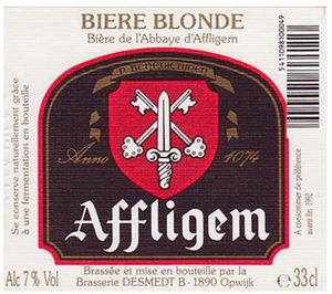 Drink Label: Biere Blonde Affligem (Brouwerij Affligem / De Smedt ...