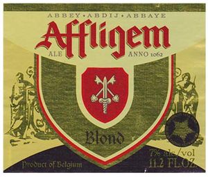 Drink Label: Affligem Blond (Brouwerij Affligem / De Smedt (Heineken ...