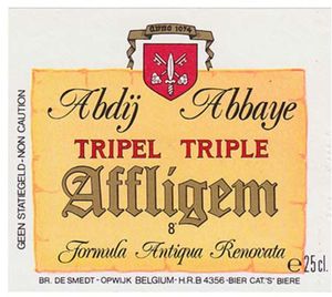 Drink Label: Affligem Tripel-Triple (Brouwerij Affligem / De Smedt ...
