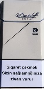 Cigarette Pack: Davidoff Gold Slims (AzerbaijanCol:AZ-CT-0001