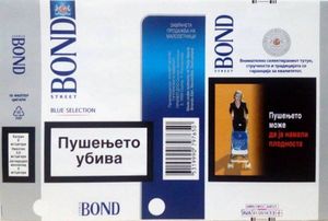 Cigarette Pack: Bond Street Blue Selection (North MacedoniaCol:MK-CT-0010