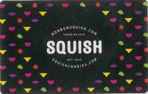 Tarjeta Regalo: Logo, coloured symbols (Squish Candies, Canadá(Squish ...