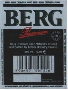 Drink Label: Berg (Browar Amber Bielkówko, PolandCol:PL-BEER-000928