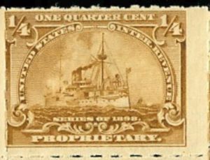 Stamp: Proprietary - Battleship (United States of America: Revenue ...