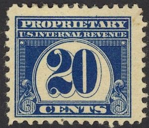 Stamp: Proprietary (United States of America: Revenue Stamps ...